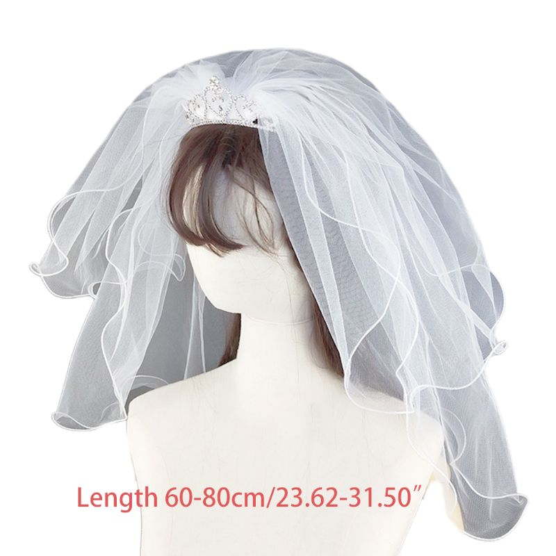 Kids Flower Girls First Communion 2 Layer Veil Hea... – Grandado