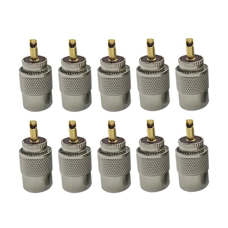 10pcs UHF PL259 Male Twist-on Connectors RG8 RG58 ... – Grandado