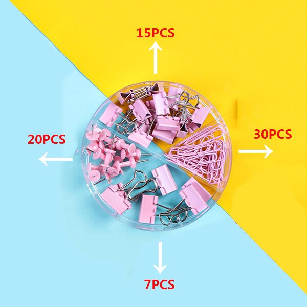 72 Stks/doos Bingder Clip Rose Goud Paperclips Pus... – Vicedeal