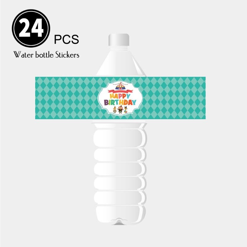 24Pcs Party Decor Bottle Wraps Birthday Water Bott... – Grandado