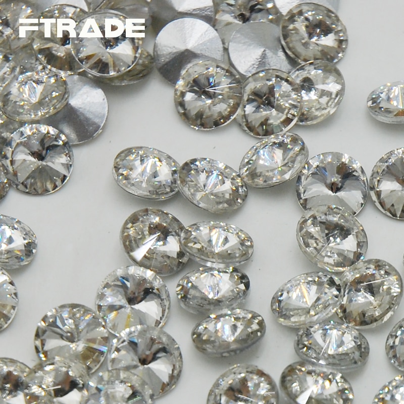 Top Crystal Clear Color Rivoli Rhinestones Stone P... – Grandado