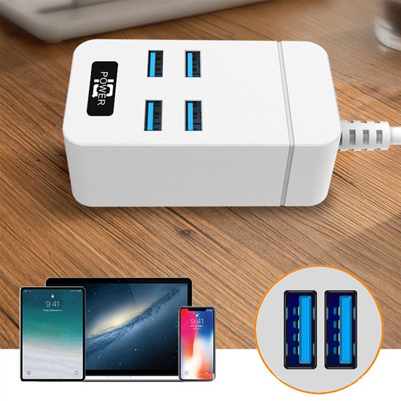 4 USB Ports Charging Socket, 5V 3.1A Anti-Surge Fl... – Grandado