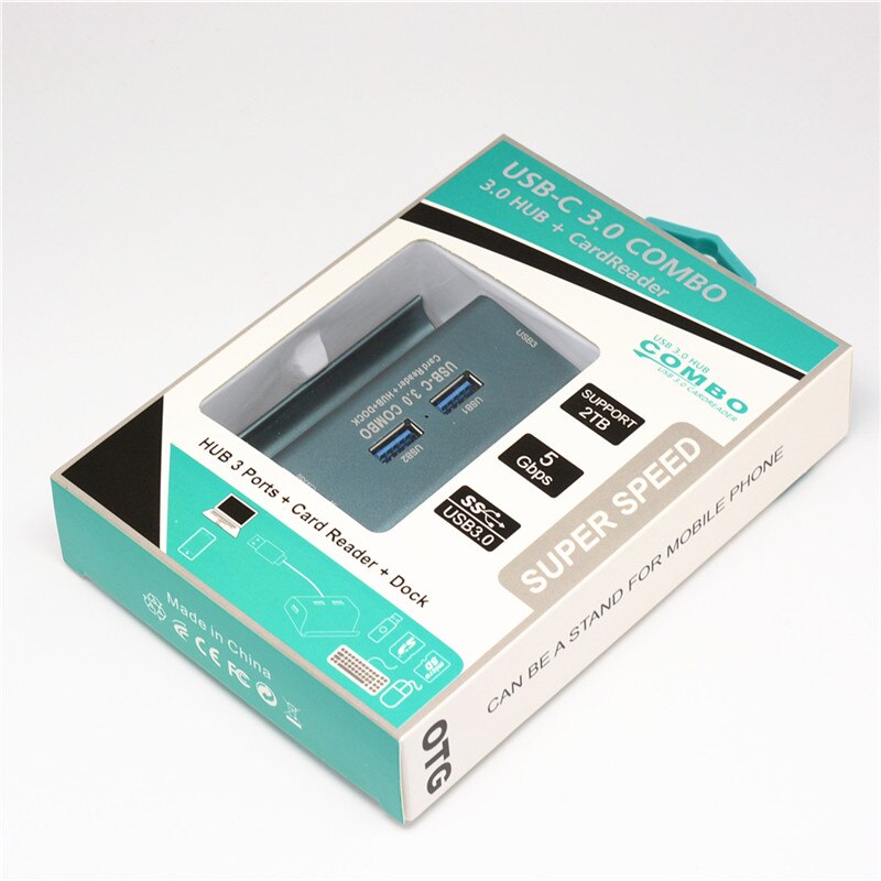Multifunction type-c and USB 3.0 hub with card rea... – Grandado