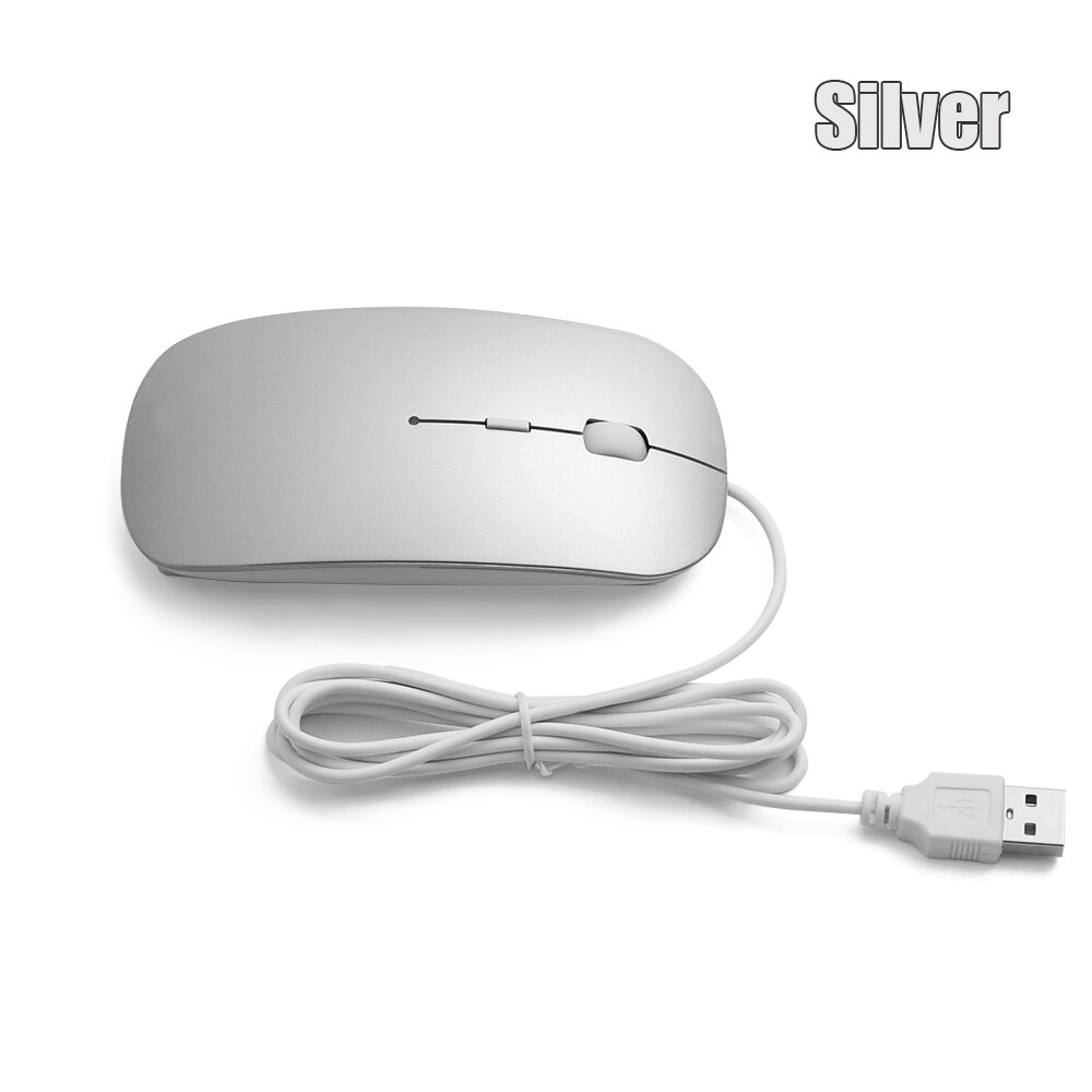 1PC Ultra Thin USB Wired Mouse 1600 DPI Mice Mute ... – Grandado