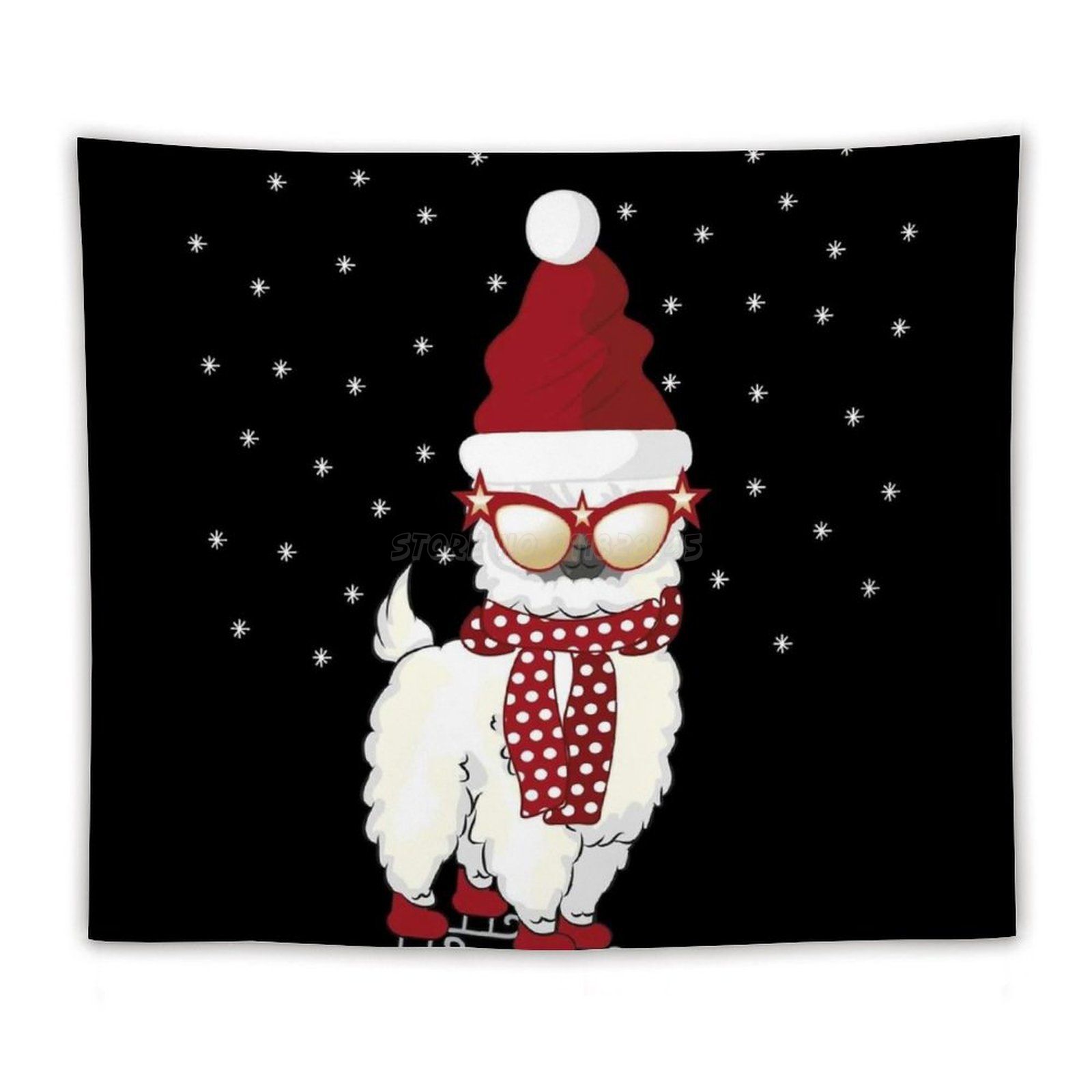 Alpaca Ice Skating Tapestry Wall Hanging Bedroom P... – Grandado