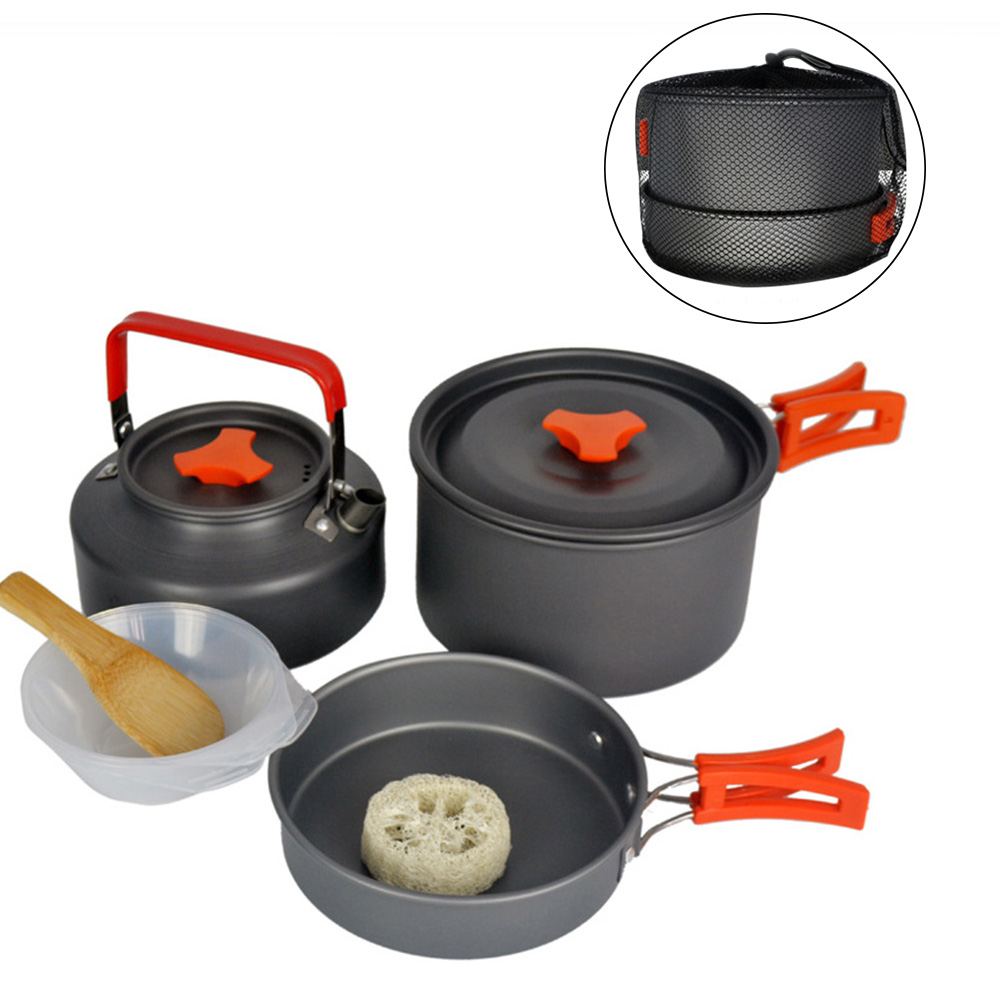 Camping Cookware Kit Outdoor Aluminum Alloy Campin... – Vicedeal