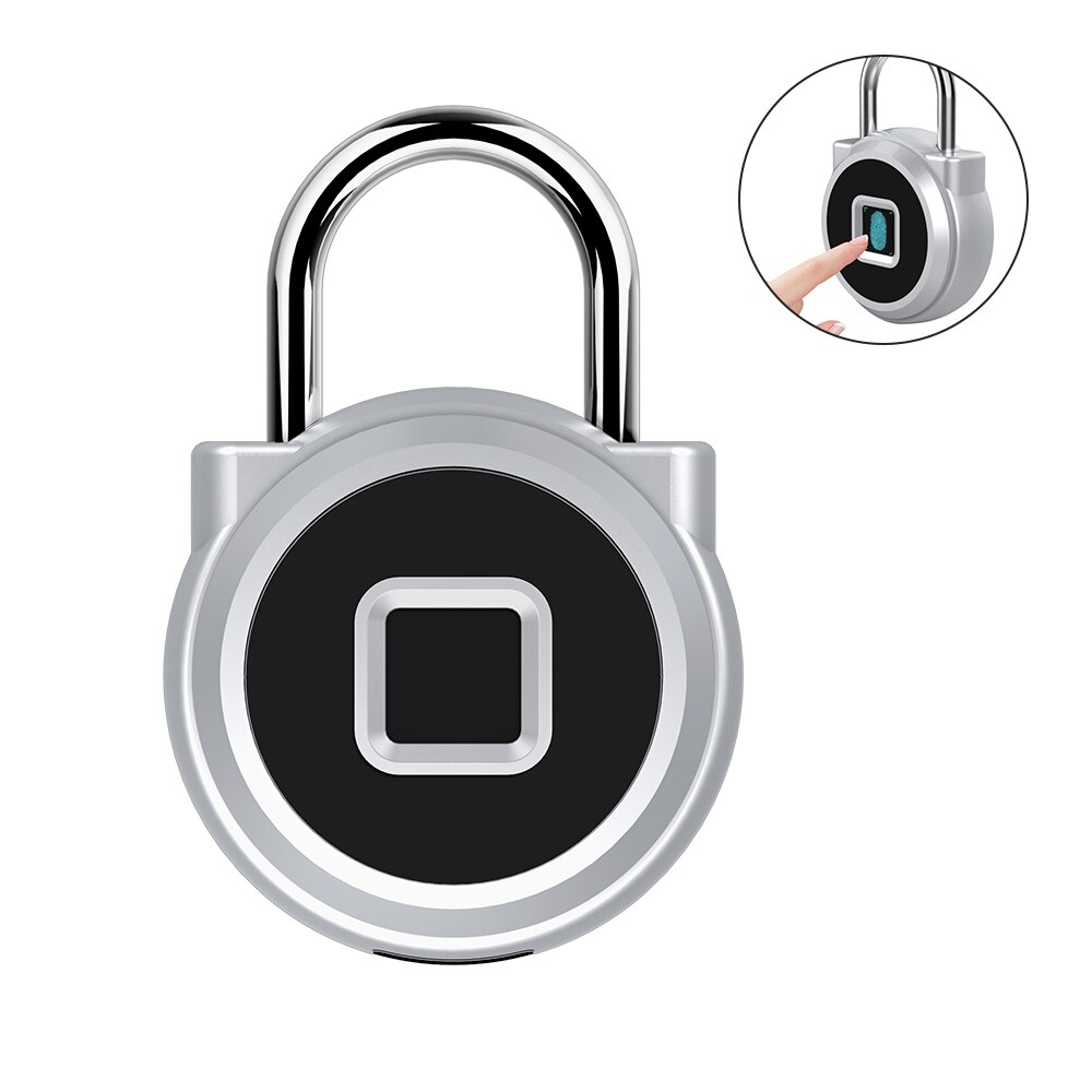 Fingerprint Lock Alloy Padlock Gym Cabinet Lock El... – Vicedeal