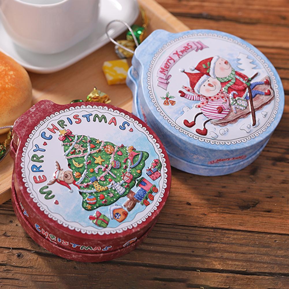 Christmas Candy Cans Tinplate Box Storage Box Bisc... – Grandado