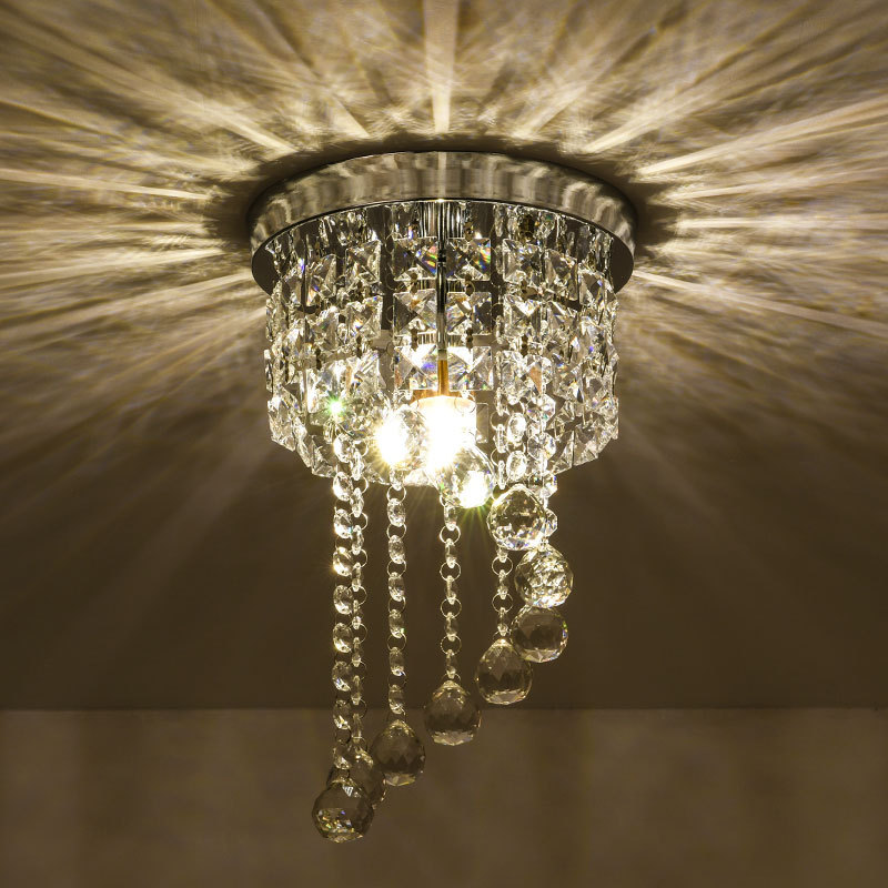 Modern crystal chandelier LED lighting living room... – Grandado