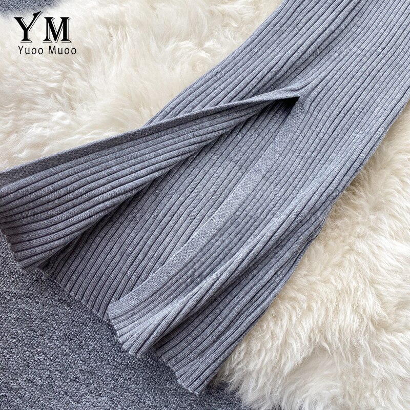 YuooMuoo Sexy Front Split Bodycon Dress Korean Sty... – Grandado