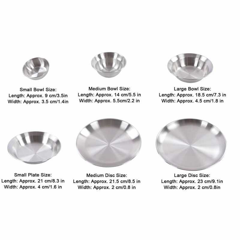 Camping Dish Set Camping Plates Bowls Set Portable... – Grandado