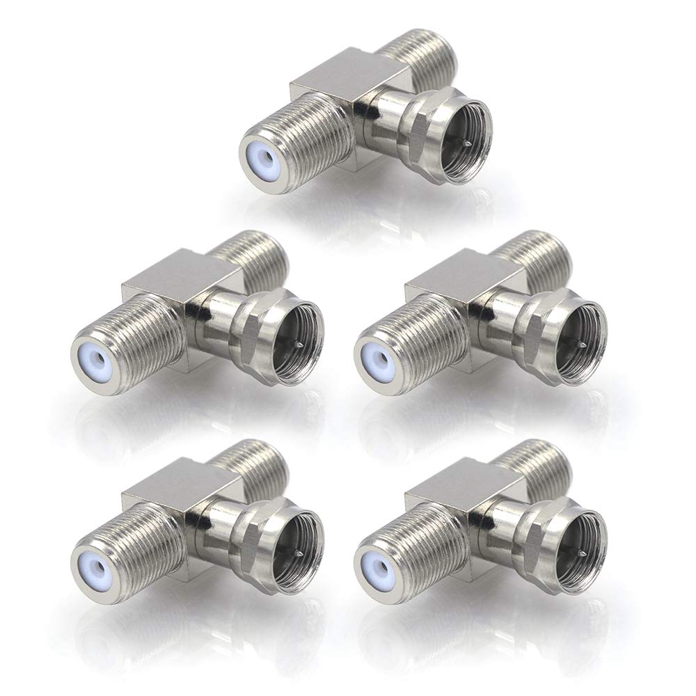 LBSC 5-Pack F-Type RG6 Male to 2 Female 3-Way Coax... – Grandado