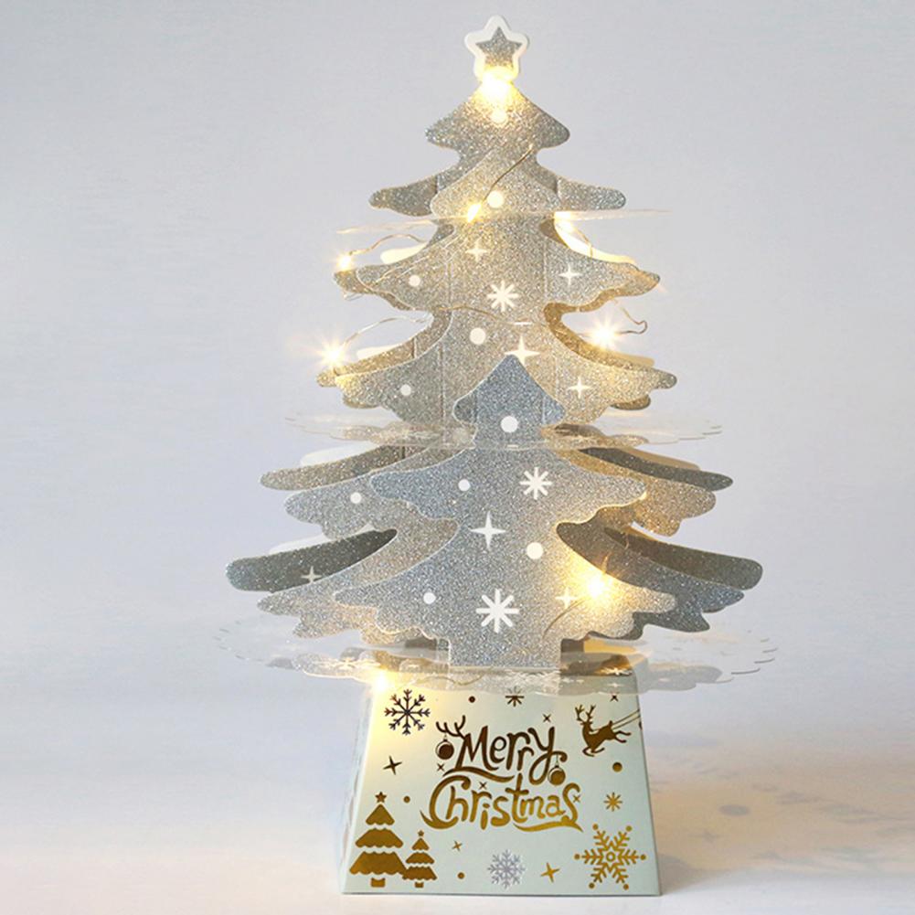 1 Set LED Christmas Tree Shape Card Stake Display ... – Vicedeal