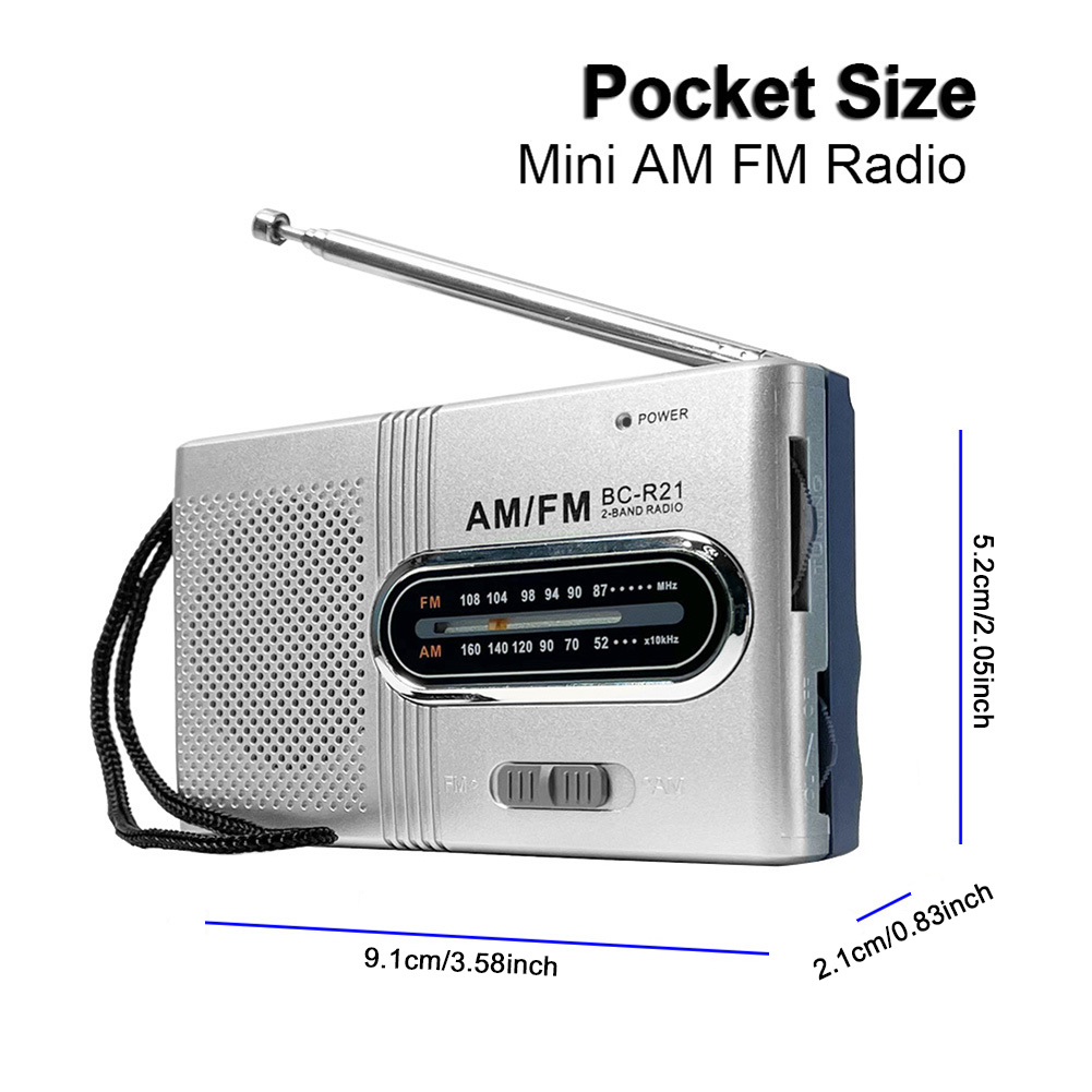 BC-R21 BC-R119 AM FM Battery Powered Portable Radi... – Vicedeal