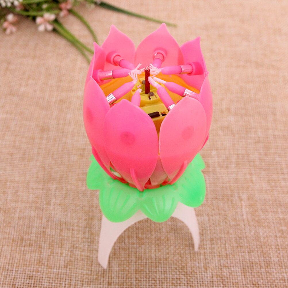 Brief Romantic Musical Candle Lotus Flower Party A... – Grandado