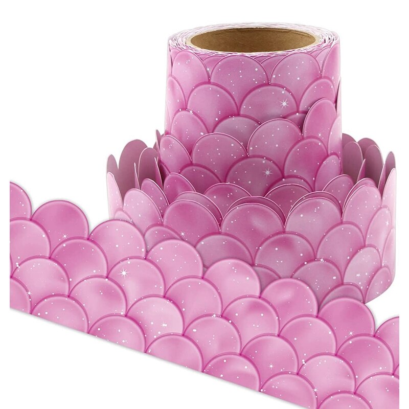-20M Ombre Scallops Bulletin Board Borders Rainbow... – Grandado