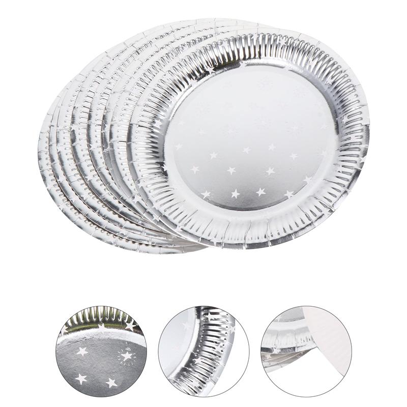 10Pcs Star Patterned Disposable Plates Paper Plate... – Grandado