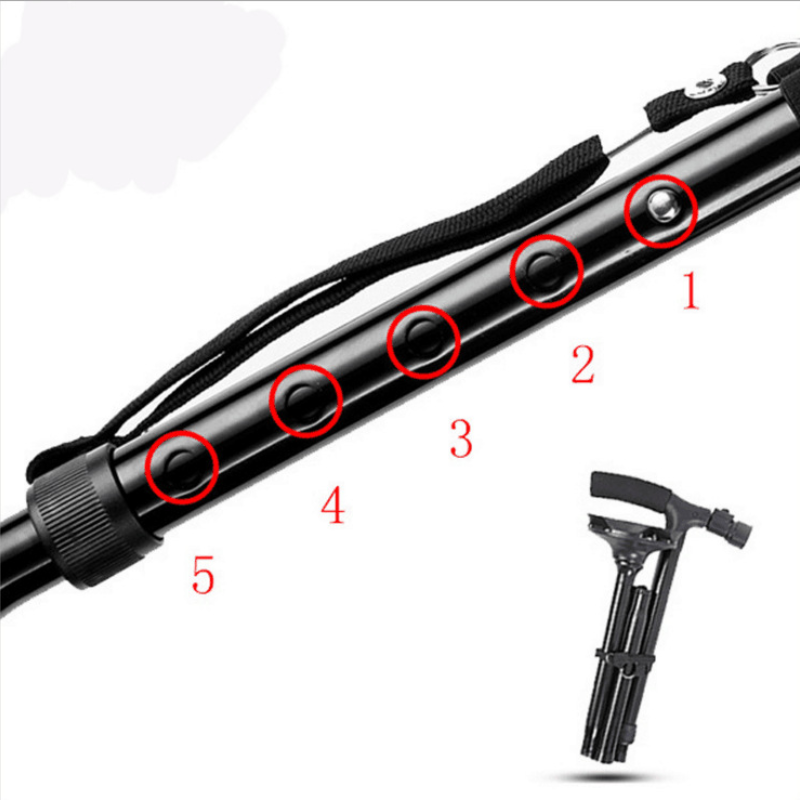 LED Light Safety Walking Stick For Old Man Folding... – Grandado