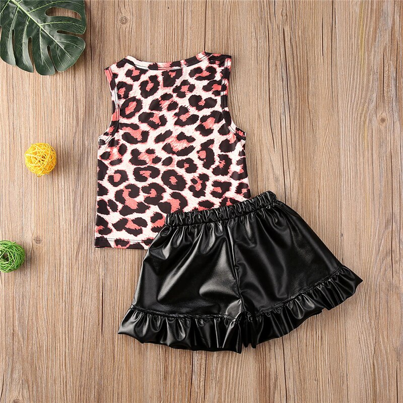 Trend Children Kids Two Piece Suit Set Leopard Pri... – Vicedeal