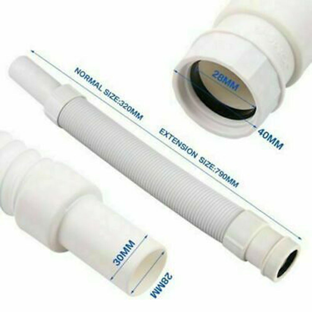 S Type Waste Pipe Sink Syphon Trap White 36-80cm B... – Grandado