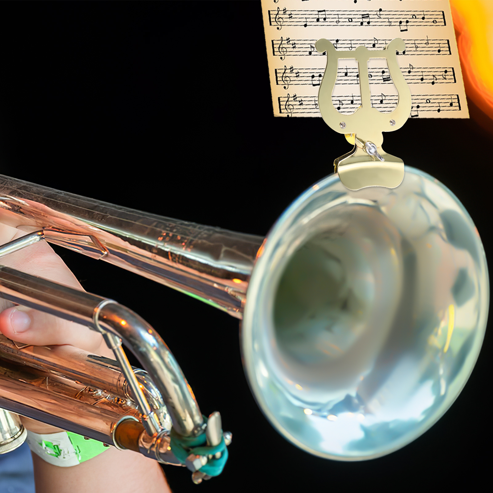 Trombone Marcherende Muziekhouder Muziekinstrument... – Vicedeal
