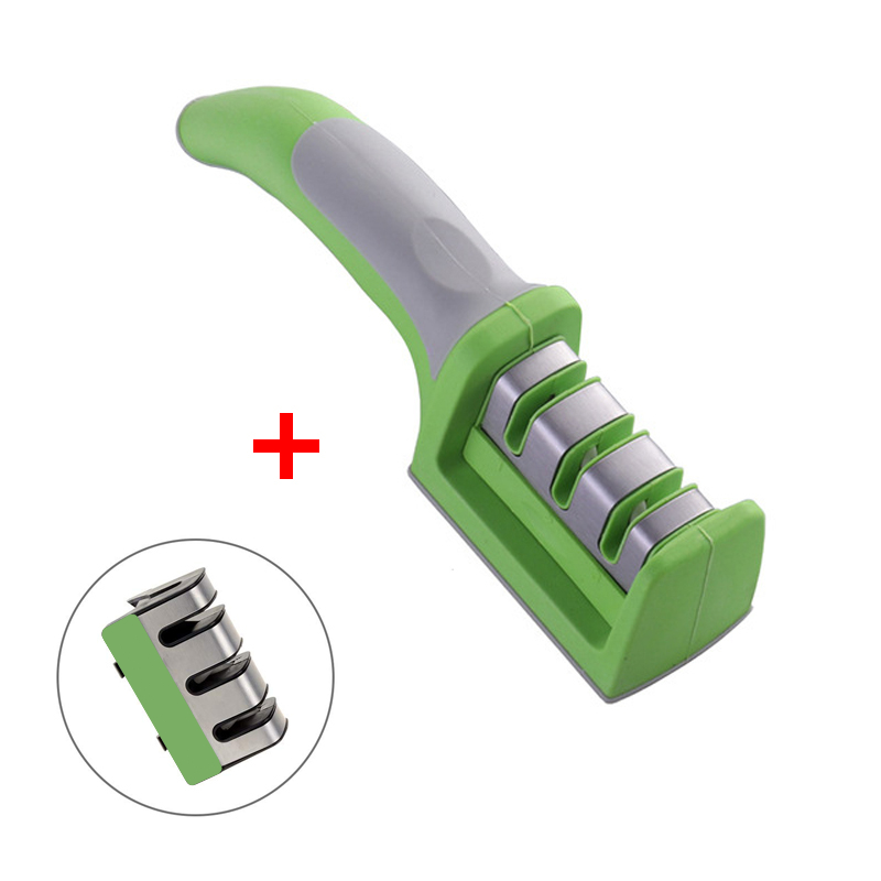 3 Level Knife Sharpener With 1 Replacement Sharpen... – Vicedeal