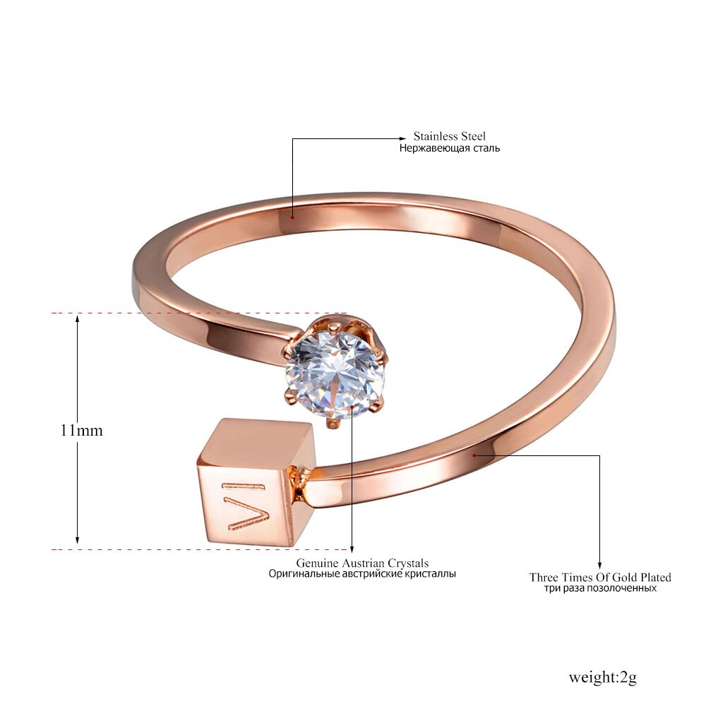 Lokaer Eenvoudige Vierkante Rvs Ring Sieraden Voor... – Grandado