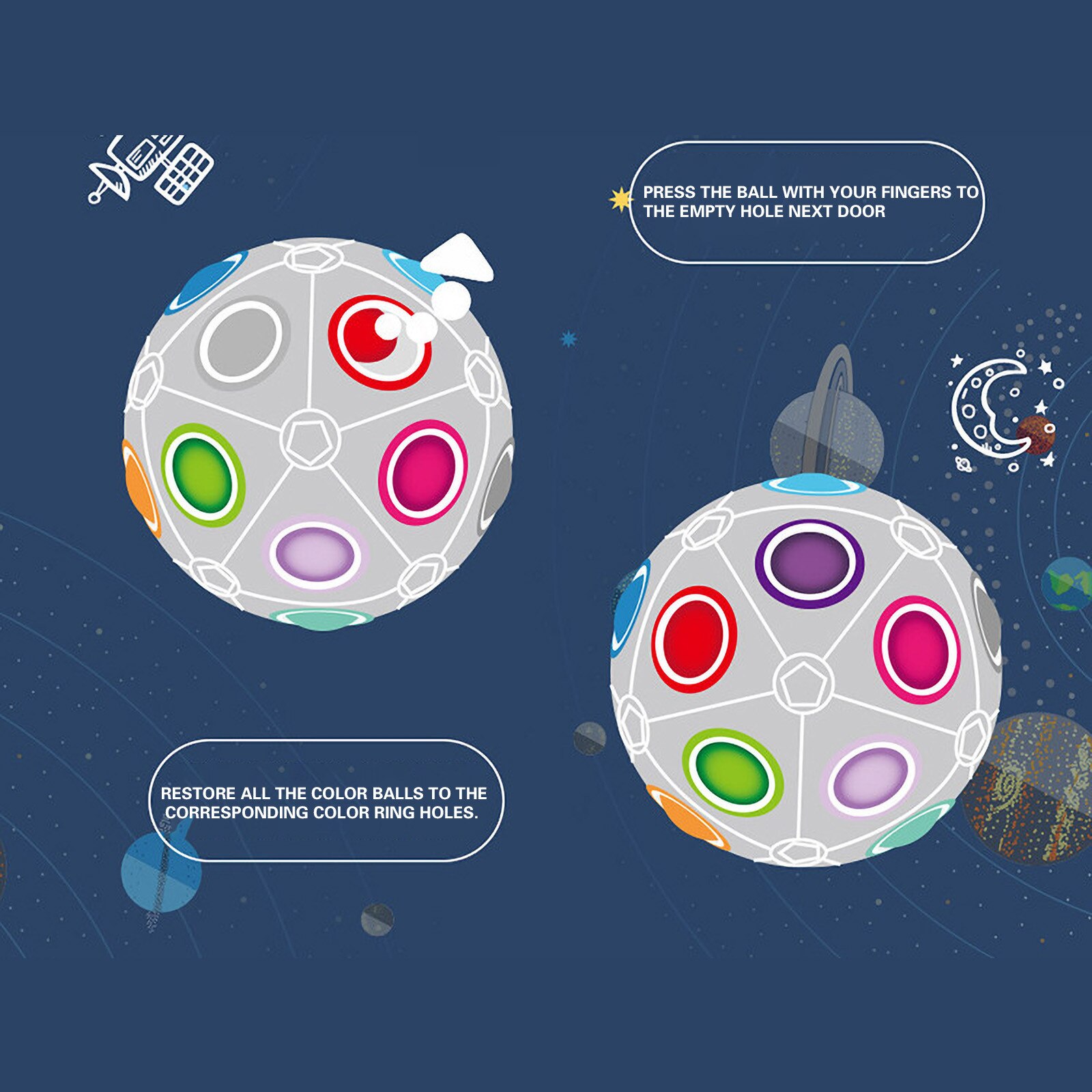 8 Hole Autism Magic Rainbow Fidget Toys Elastic De... – Vicedeal