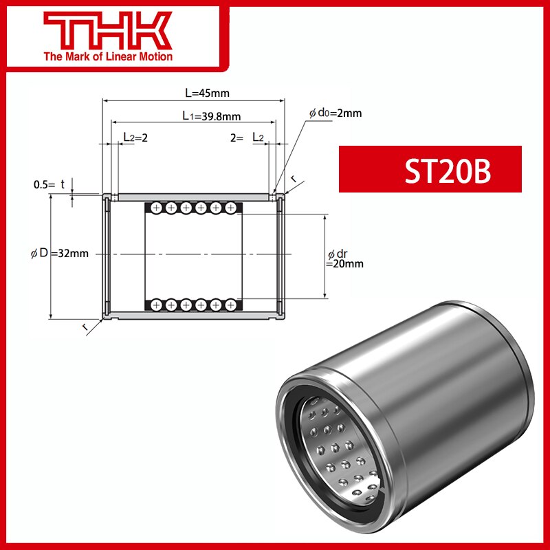 Original THK LM stroke linear bushing ST ST20B lin... – Grandado