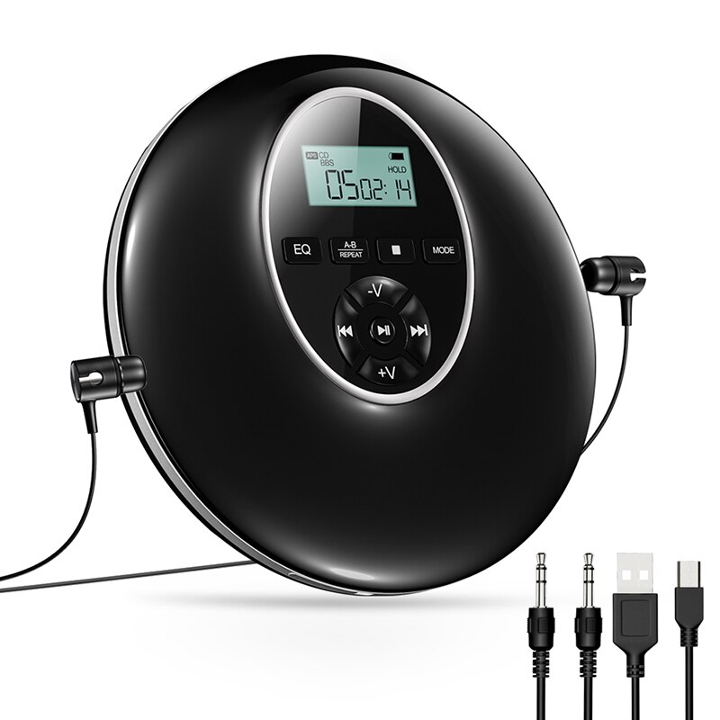 Portable CD Player Shockproof Hifi Music Player wi... – Vicedeal