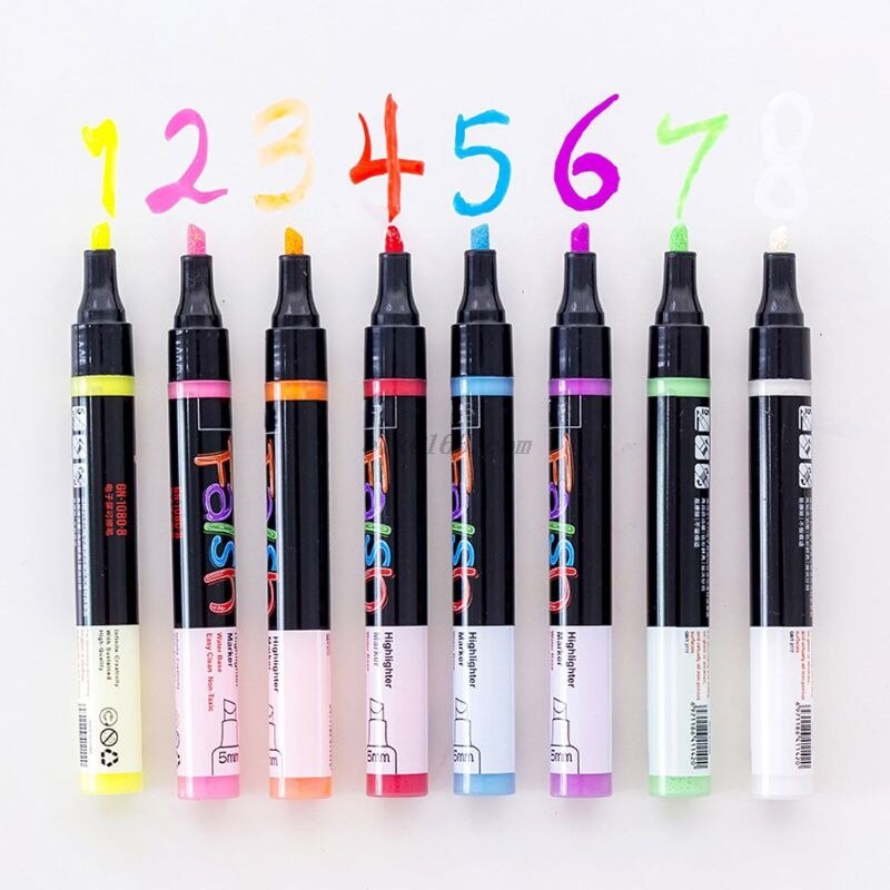 8pcs/set Fluorescent Liquid Chalk Marker Pens Eras... – Grandado