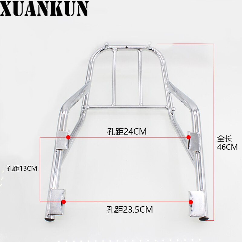 XUANKUN Motorcycle GS125 Rear Shelf Rear Fin Rear ... – Grandado