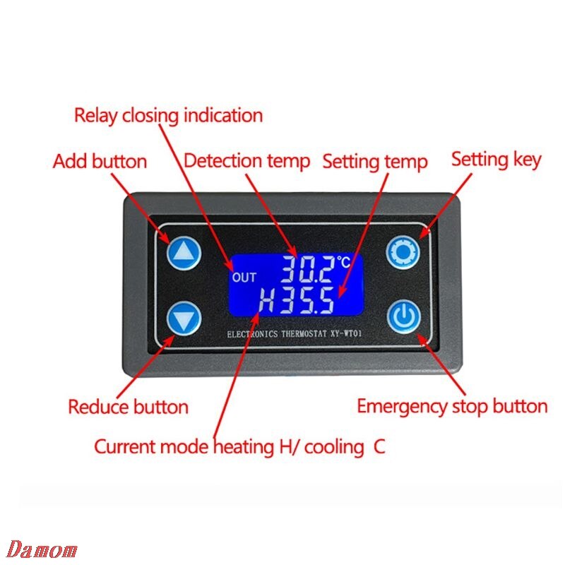 Thermostat à affichage numérique LED XY-WT01, régu... – Grandado