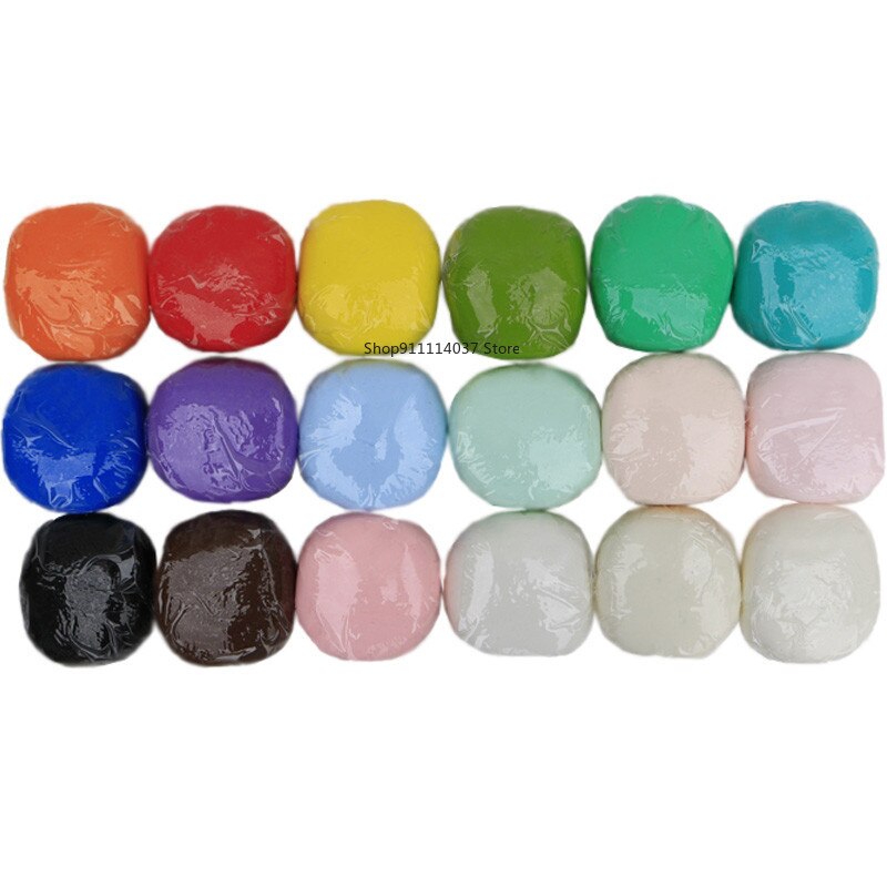 18Colors Crystal Resin Clay Polymer Clay Transluce... – Grandado