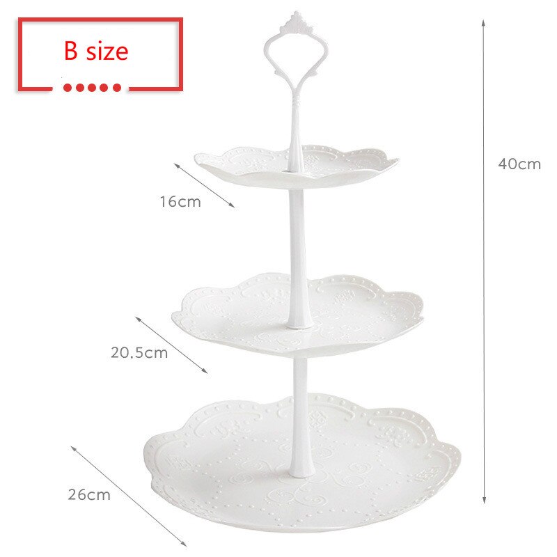 European three-story two-story fruit plate dry tra... – Grandado