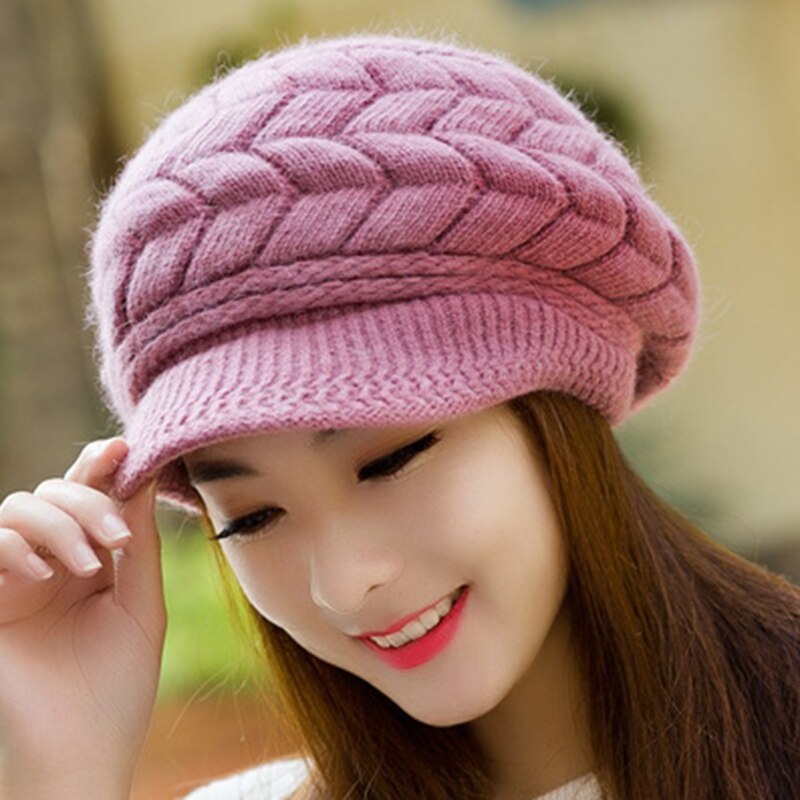 Knitted Hat Women Winter Hats For Women Ladies Bea... – Vicedeal