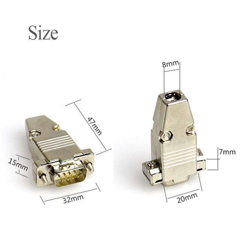 Metalen Db9 Shell Db9 Rs232 Seriële Kabel Metalen ... – Vicedeal