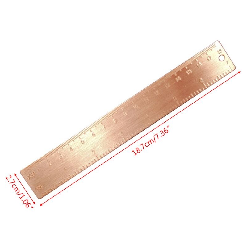 Vintage Copper Brass Straight Ruler Bookmark Carto... – Grandado