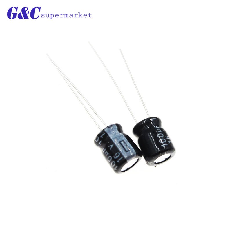 100/200PCS 100uF 16V Practical Radial Lead 5X7MM A... – Vicedeal