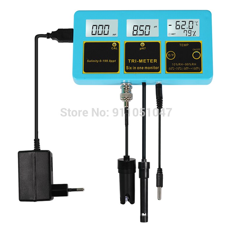 Digitale 4 In 1 Ph Zoutgehalte Temp Rh Meter Monit... – Grandado