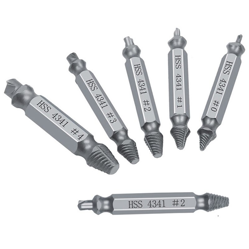6 Pcs/set HSS Screw Extractor Damaged Screw Extrac... – Grandado