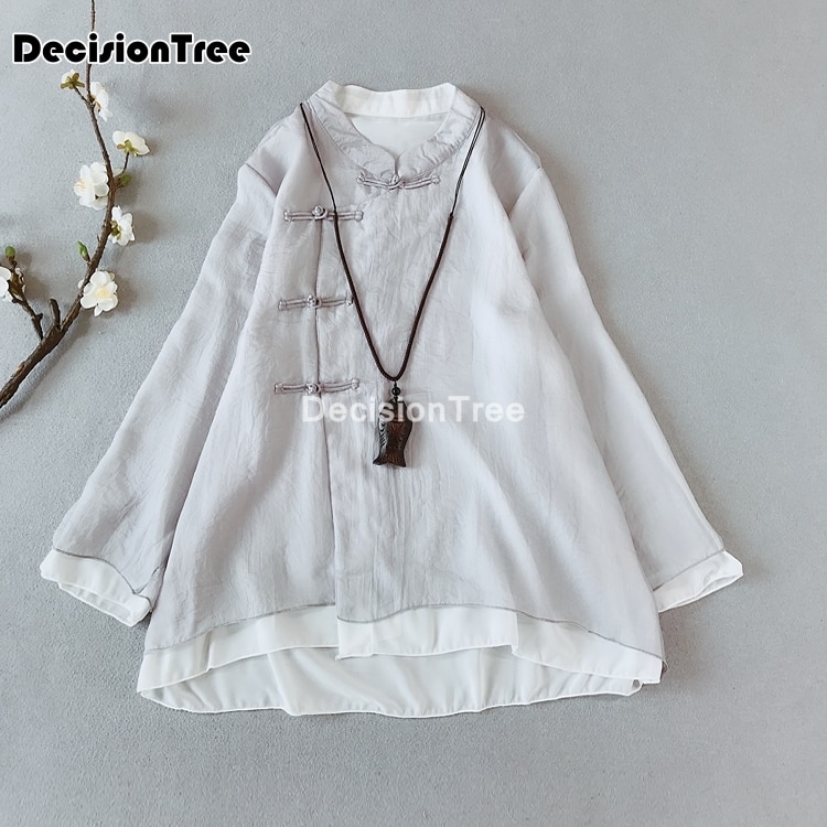 chinese tops qipao shirts printed flower pattern t... – Vicedeal