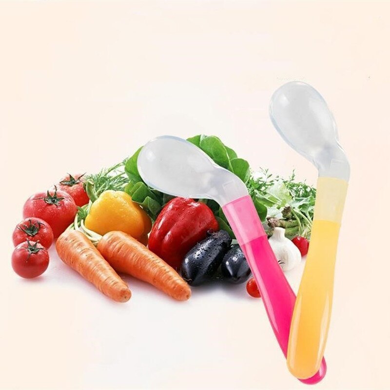 Baby Safety Temperature Sensing Baby Silicon Spoon... – Grandado