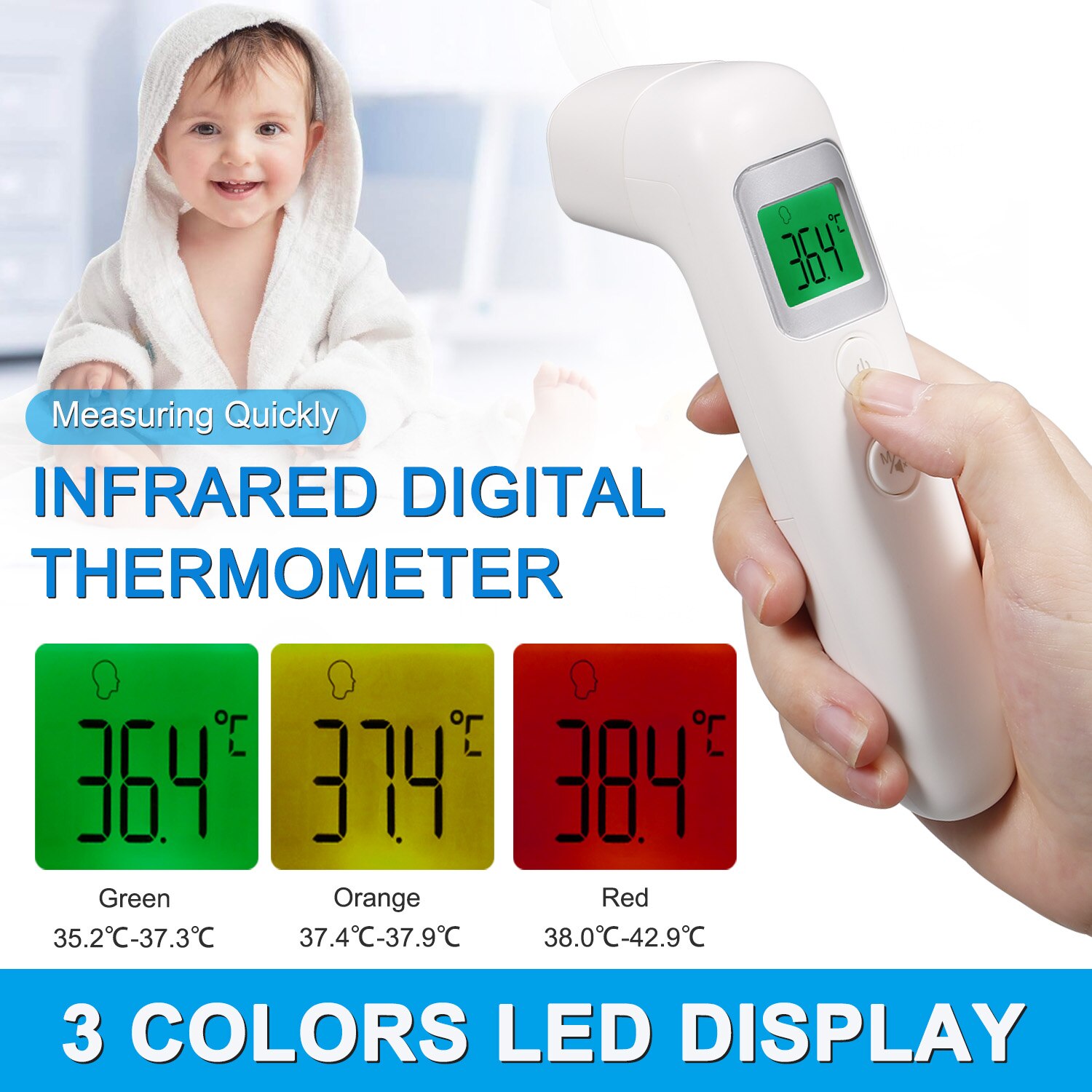 Infrared Forehead Termometer 1-second Temperature ... – Grandado