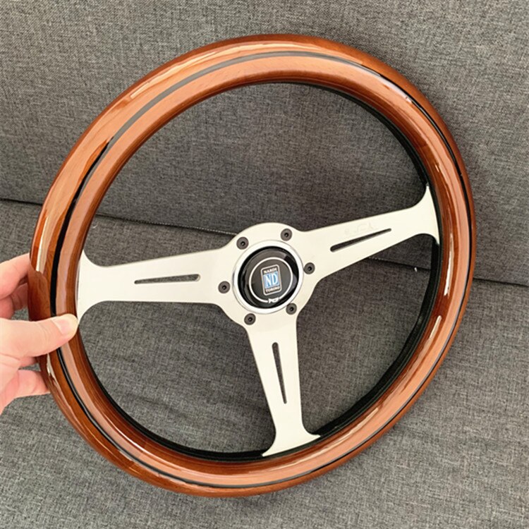 Solid Wood Refitted Vehicle Steering Wheel 14-Inch... – Grandado