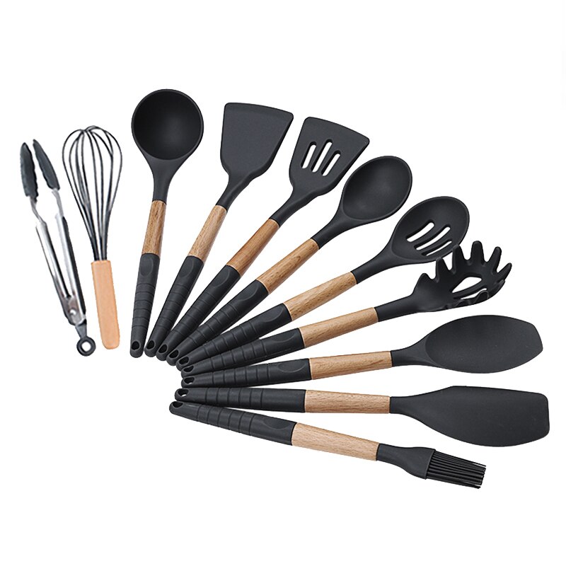 12PCS Silicone Cooking Utensils High Temperature R... – Grandado