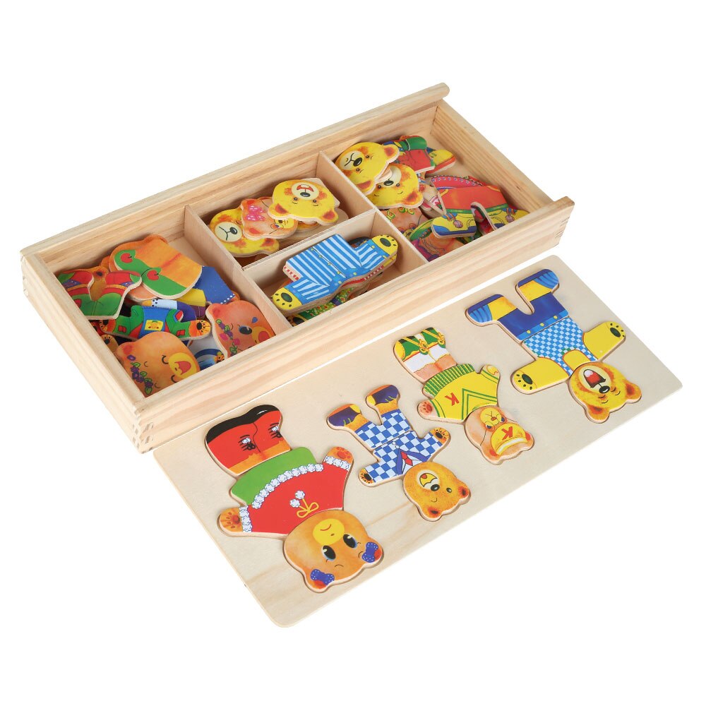 Children's Wooden Puzzle Set Baby Educational Toys... – Grandado