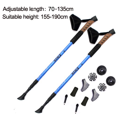 2pcs/lot Nordic Walking Sticks Telescopic Baton Ca... – Grandado