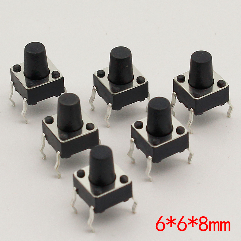 50 Stks/partij 6X6X8Mm 4PIN G93 Tactile Tact Push ... – Vicedeal