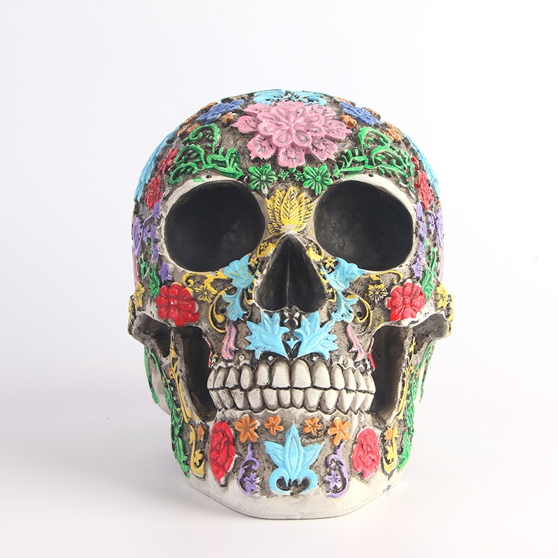 HeyMamba Resin Craft Skull Statues Sculptures Gard... – Vicedeal